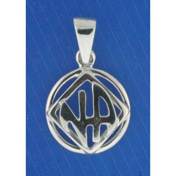 Large Silver NA Logo in Symbol Pendant - Goyo Silver