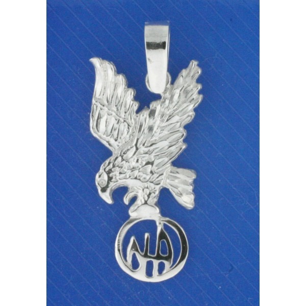 Large Silver NA Eagle Pendant - Goyo Silver